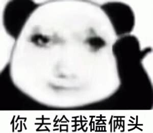 熊猫头表情包 熊猫头表情包嚣张地指使对方你去给我磕俩头表情包图片gif动图 求表情网 斗图从此不求人