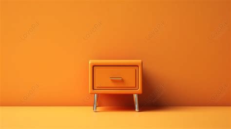 활기찬 오렌지 인테리어의 황금색 단색 나이트스탠드 3d 아이콘 배경 아이 배경 3d 아이 배경 테리 배경 이미지 Hd 아이 3d 아이 테리 배경 사진 무료