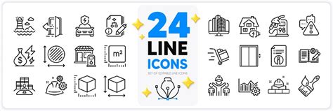 icons set of algorithm entrance and engineering team line icons for web