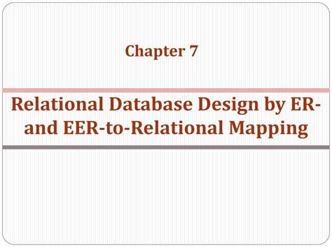 ppt relational database design by er and eer to relational mapping