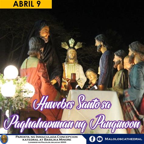 Huwebes Santo Sa Paghahapunan Ng Panginoon Abril 9 2020 Unang Pagbasa Exodo 12 1 8 11 14