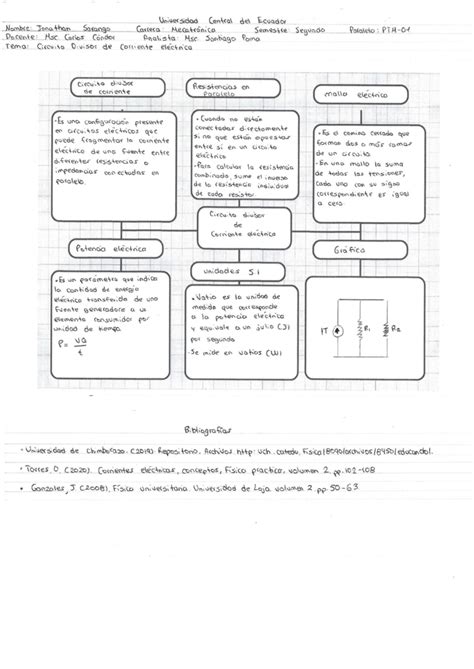 Circuito Divisor De Voltaje Eléctrico Sarango Jonathan Universidad Central Del Ecuador Nombre