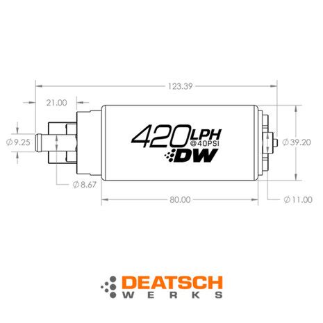 Deatschwerks Dw420 In Tank 420 Lph E85 Safe Fuel Pump European Tuning