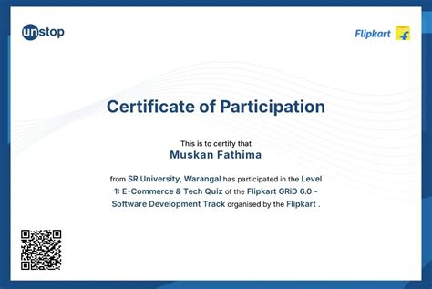Participated In Level 1 E Commerce And Tech Quiz Of The Flipkart Grid 60 Software