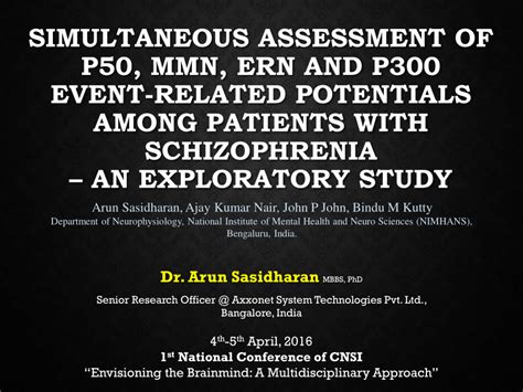 Pdf Simultaneous Assessment Of P50 Mmn Ern And P300 Event Related Potentials Among Patients