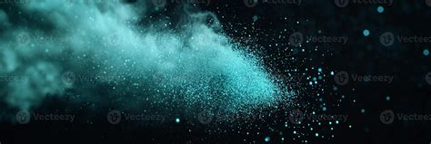 A Captivating Explosion Of Vibrant Turquoise Particles Bursts Forth