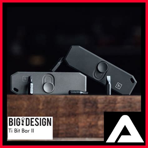 BIGiDESIGN Ti Bit Bar Titanium Stonewashed Black DLC Big Idea Design Bitbar II