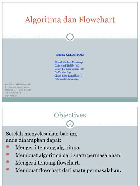 Flowchart Dan Algoritma Kelompok 2 Pdf
