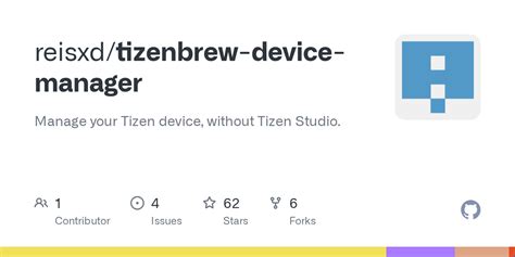 Github Reisxdtizenbrew Device Manager Manage Your Tizen Device
