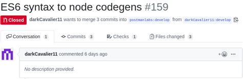 pr template needed · issue 182 · postmanlabs postman code generators