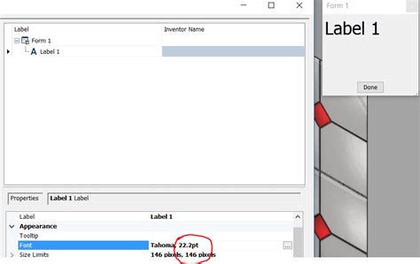 Solved Ilogic Form Label Size Autodesk Community