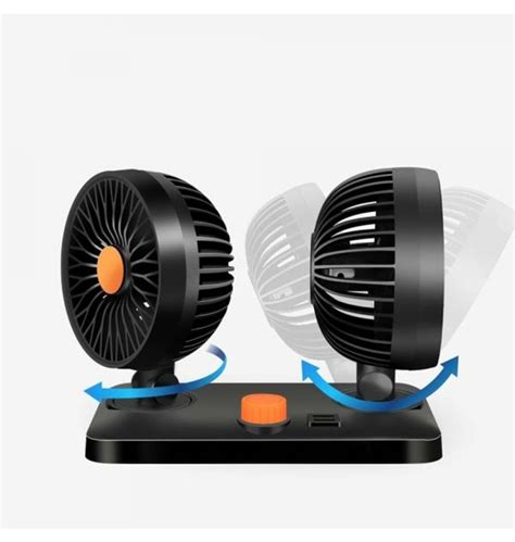 차량용 휴대용 선풍기 서큘레이터 자동차 인테리어 액세서리 Usb 충전 에어컨 더블 헤드 싱글 냉각 공기 배출 티몬