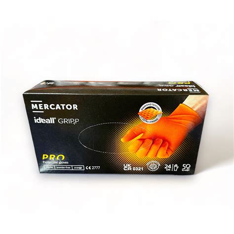 Orange Grip Nitrile Gloves Hampshire Oil Grease