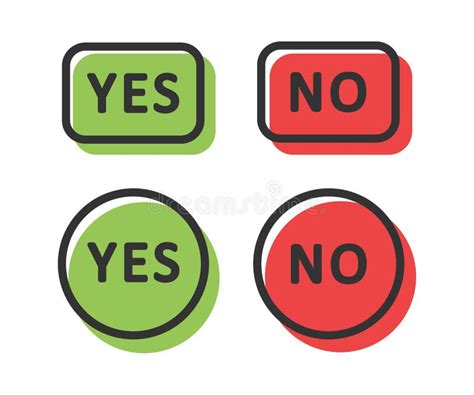 no and yes icon povitive and negative choise symbol sign app button