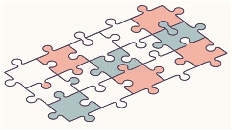 Jigsaw Puzzle Pieces Illustration Connected Solution Problem Solving Game Vector Design