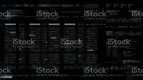 Futuristic Source Code Digital Data Telemetry Display Stock Illustration Download Image Now