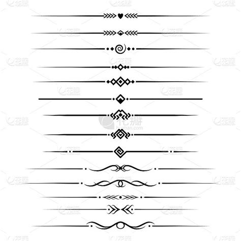 用于文本、分隔符的黑白分隔符集
