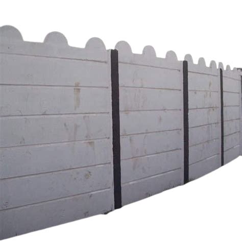 Precast Boundary Wall Cement Material Customized Size Plain Pattern