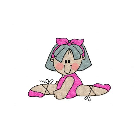 Ballerina Embroidery Design