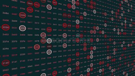 Random Matrix Numbers Pattern In Rows Stock Video Video Of Futuristic
