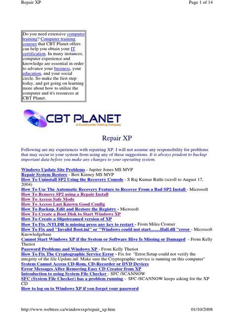 recovery console for xp pdf file system windows xp
