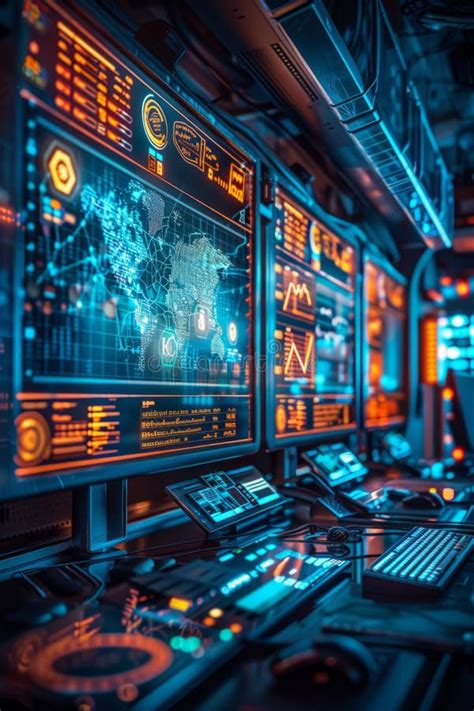 Ai Cyber Security High Tech Control Room With Diverse Cybersecurity Experts Monitoring Real