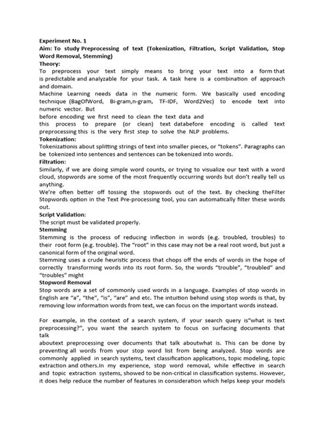 Nlp Lab Manual Pdf Part Of Speech Word