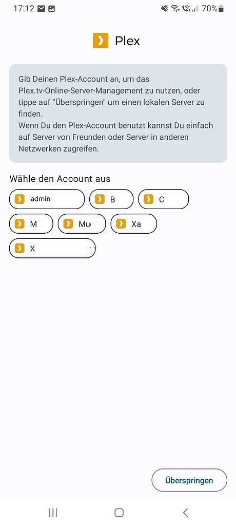plex user account problem support symfonium support