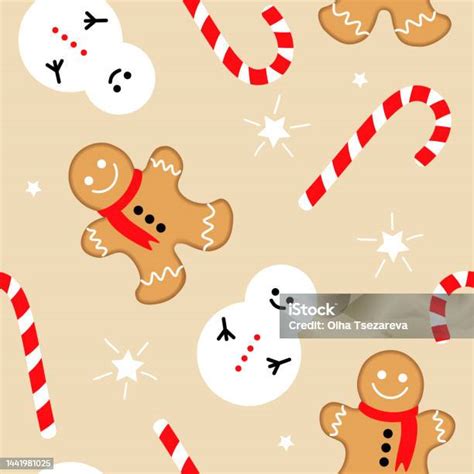 눈사람 사탕 지팡이 크리스마스 케이크가 있는 크리스마스 완벽 한 패턴 크리스마스에 대한 스톡 벡터 아트 및 기타 이미지 크리스마스 0명 겨울 Istock