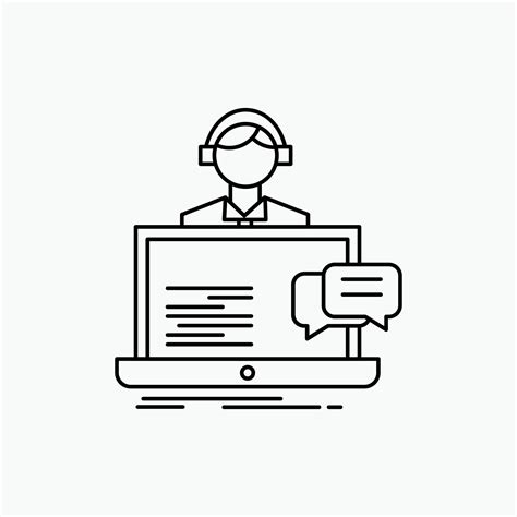 Support Chat Customer Service Help Line Icon Vector Isolated Illustration 12952842 Vector