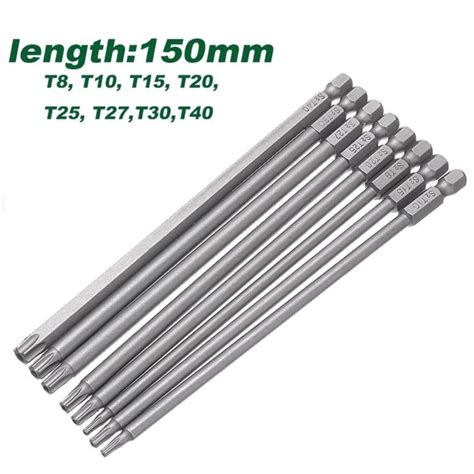 Fast Shipping 1pc Magnetic Torx Screwdriver Bit 150mm Long T8 T10 T15 T20 T25 T27 T30 T40 1