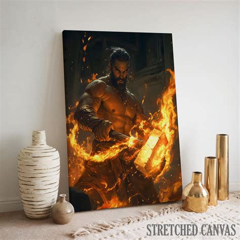 Hephaestus Wall Art God Of Fire Blacksmithing And Craftsmanship