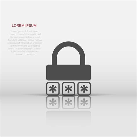 Premium Vector Login Icon In Flat Style Password Access Vector