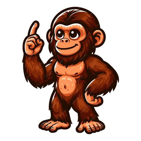 Premium Vector Australopithecus Mascot Vector Illustration On White