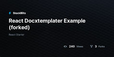 React Docxtemplater Example Forked StackBlitz