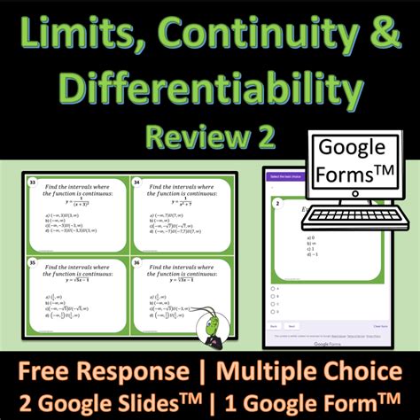 Limits Continuity Derivatives Task Cards Calculus Precalculus