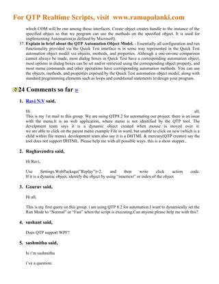What Are The Features In Qtp PDF