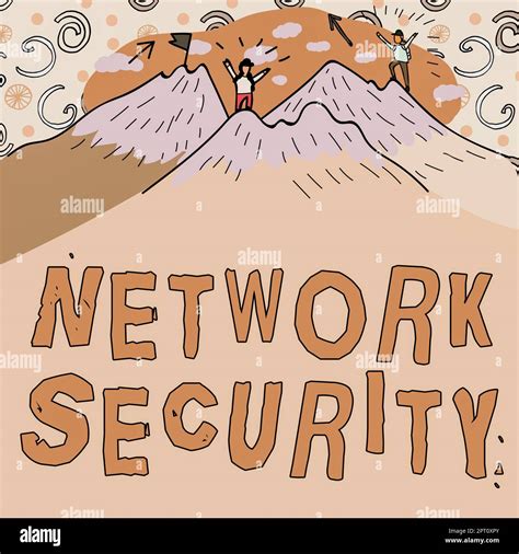 Conceptual Caption Network Security Concept Meaning Practice Of Securing A Computer Web From