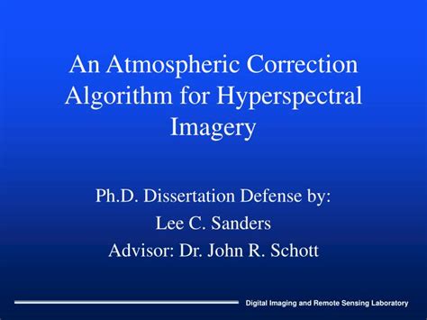 Ppt An Atmospheric Correction Algorithm For Hyperspectral Imagery Powerpoint Presentation Id