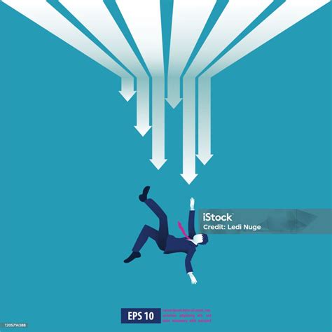 파산 벡터 일러스트 개념입니다 파산 회사와 사업가 화살표 감소 기호와 글로벌 금융 위기 경제 하락 손실 파산 감소에 대한 스톡