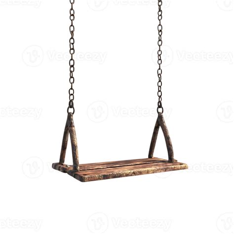 Rusty Swing Set With Transparent Background PNG
