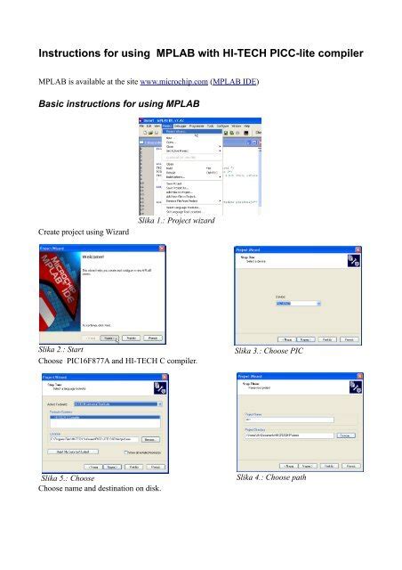 Instructions For Using MPLAB With HI TECH PICC Lite Compiler