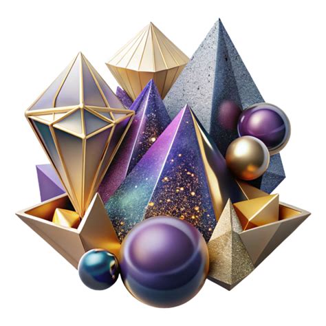 Stunning Modern Abstract Geometric Shapes Colorful Design Isolated Element 59421755 Png