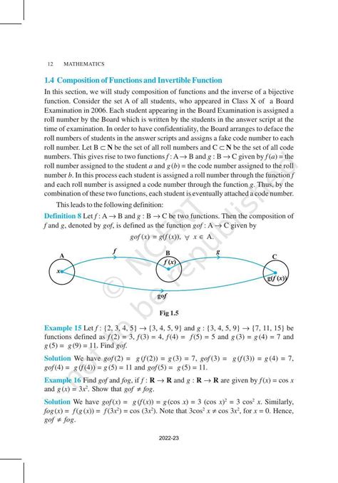 Ncert Book For Class 12 Maths Chapter 1 Relation And Functions
