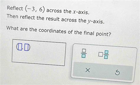 Solved Reflect 3 6 Across The X Axis Then Reflect The Result Across The Y Axis What Are Th