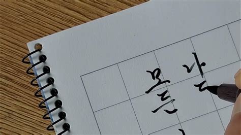 모두에게 사랑받을 수 없다 붓 펜 글씨 연습 Youtube