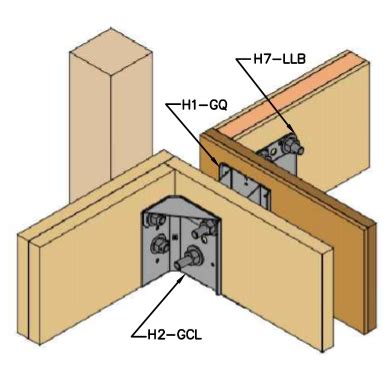 H1 Series Deck Ledger Support Brackets