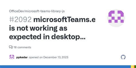 Microsoftteamsexecutedeeplink Is Not Working As Expected In Desktop Version · Issue 2092