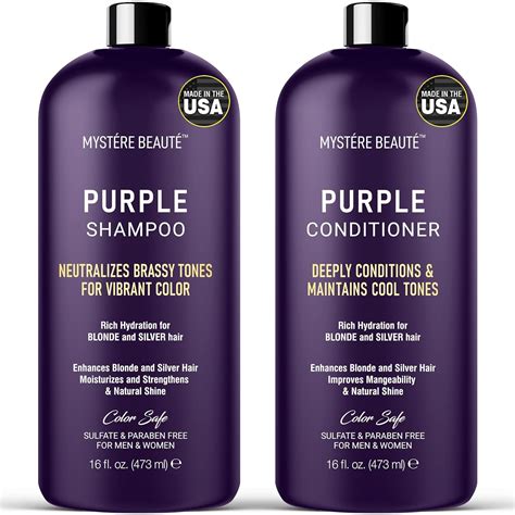 MystÉre BeautÉ Purple Shampoo And Conditioner Set For