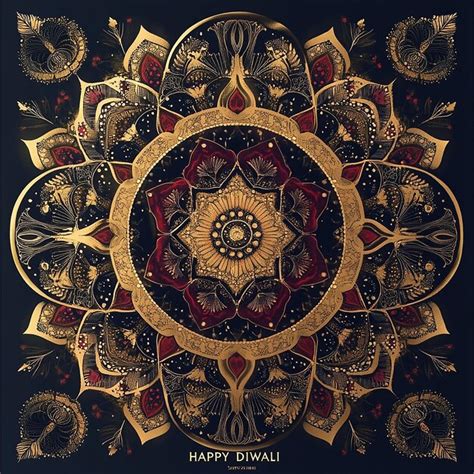 Happy Diwali 인사카드 디자인 템플릿 프리미엄 Ai 생성 이미지